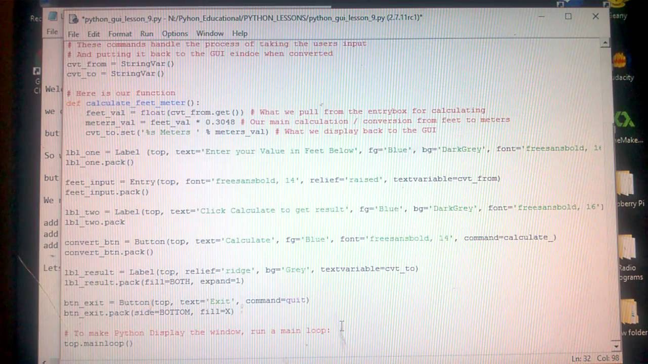 Python Basics Lesson 9 - Simple GUI Calculator