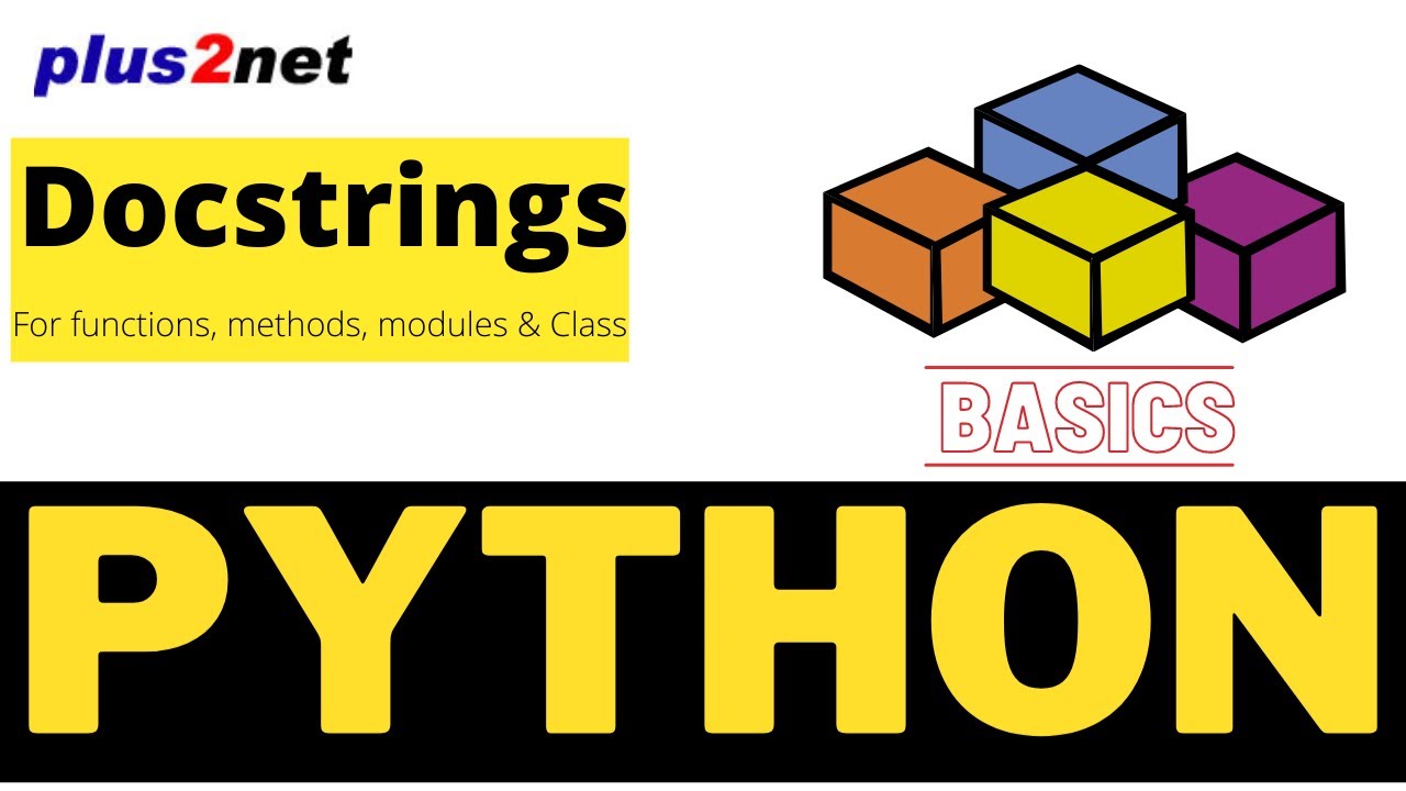 Docstrings for documentation about functions, methods , class and modules in Python using formats