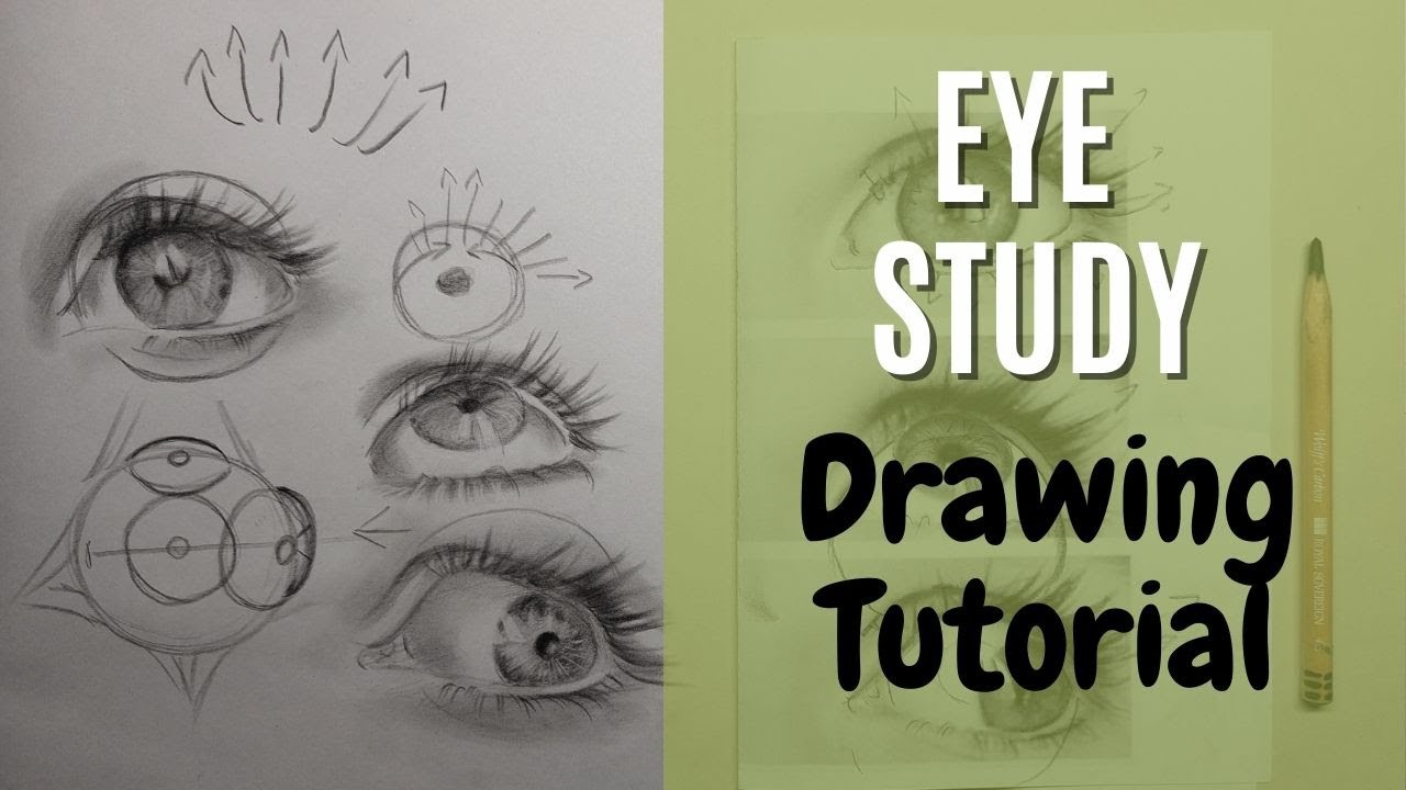 how to draw the eye with graphite or charcoal pencil