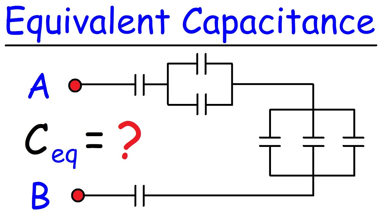 Equivalent Capacitance - Capacitors In Series and Parallel