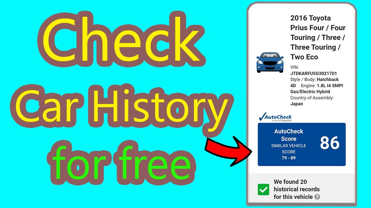 How to check car's history for free | Get car report for free