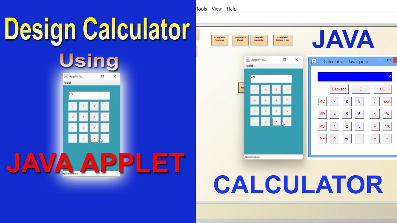 Design a Calculator using Java applet || Calculator in Java with source code || Java Calculator