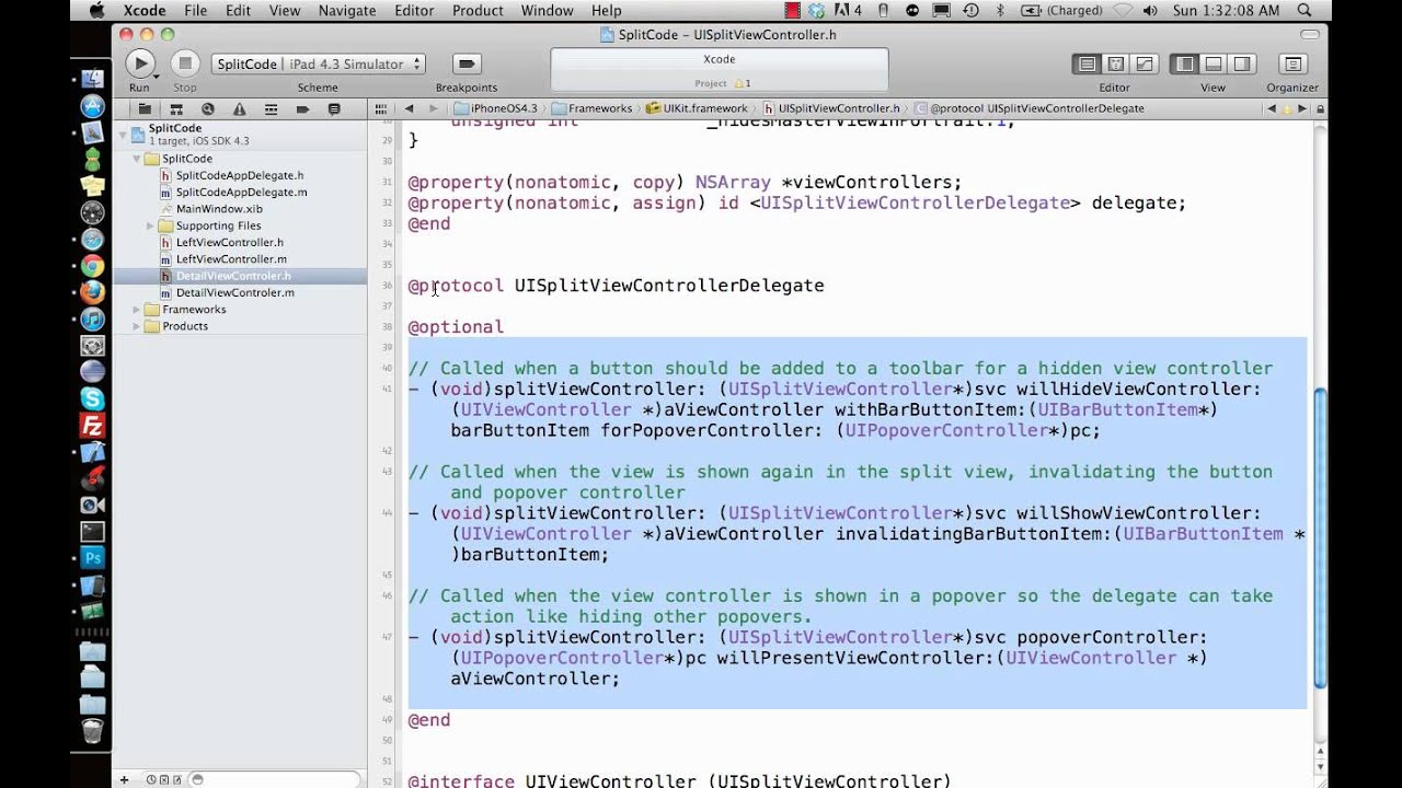 iPhone/iPad Tutorial & Lesson 18: UISplitView Controller & UIPopoverView Controller