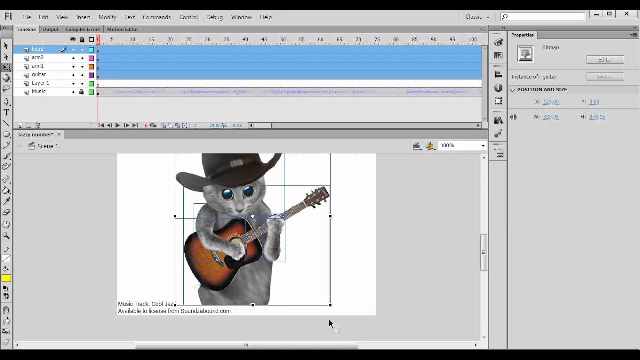 Animating a character with the Bone Tool in Adobe Flash - part 1