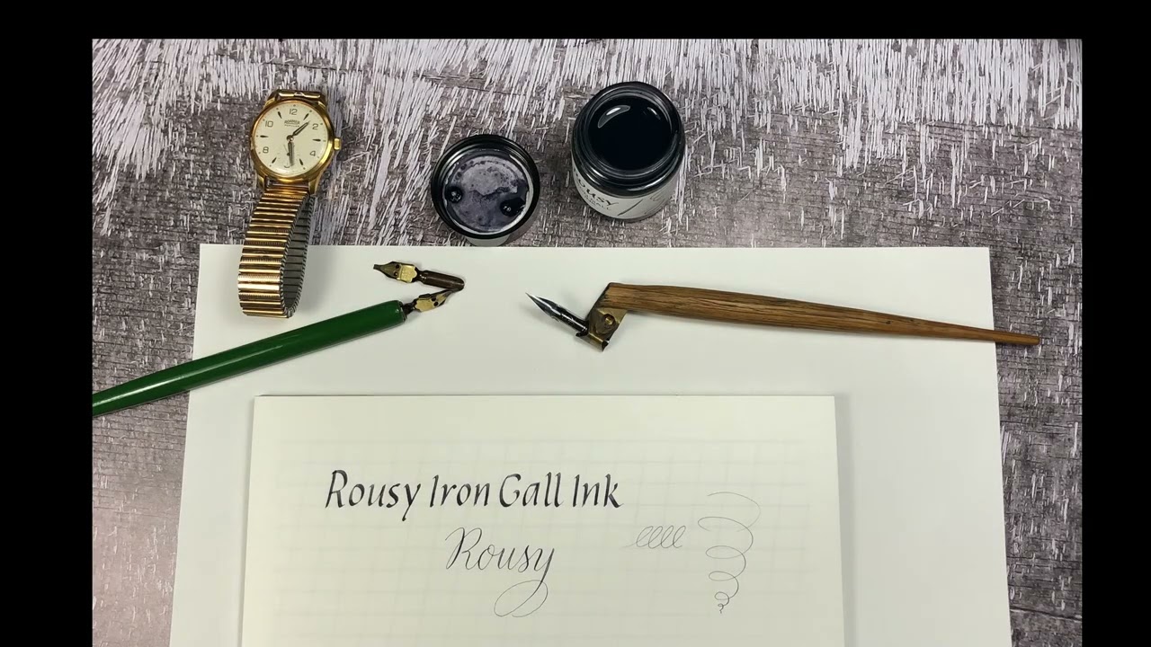 Watch Rousy Iron Gall Ink Transform Over Time!