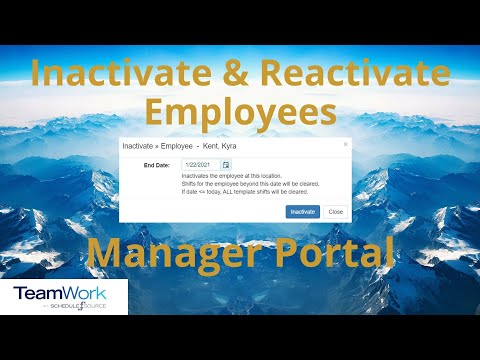 TeamWork 5 Manager Tutorial: How to Inactivate and Reactivate Employees