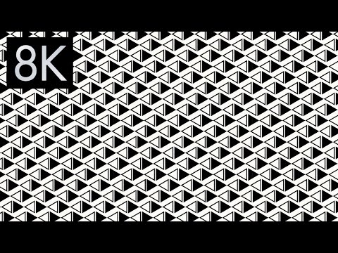 【8K】Bold Geometric Pattern - Black & White - ART - Monochrome