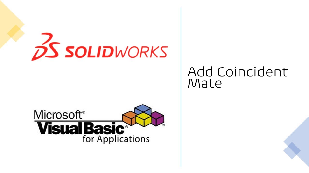 Solidworks VBA Macro – Add Coincident Mate