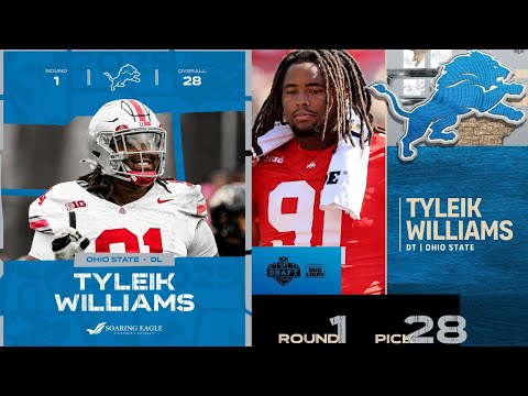 2025 NFL DRAFT RD 1 PK 28 TYLEIK WILLIAMS TO THE DETROIT LIONS