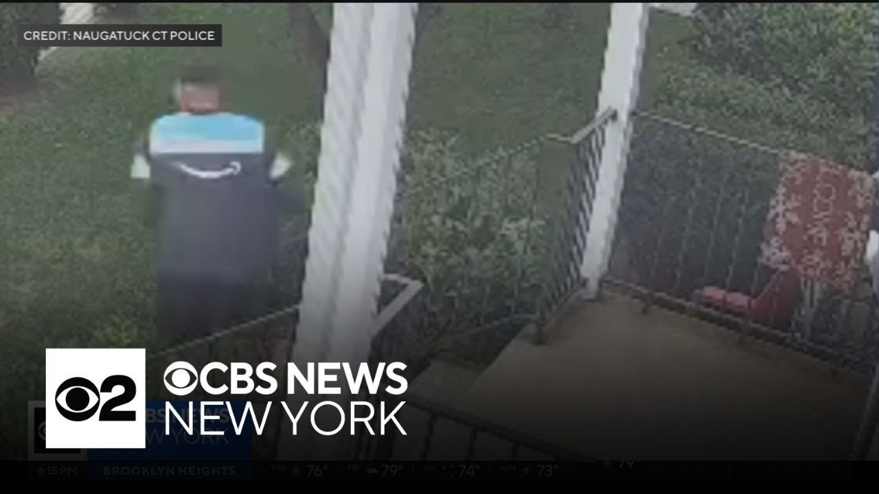 Porch pirate dressed as Amazon driver caught stealing package