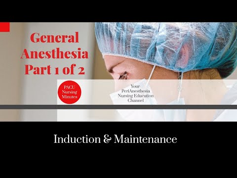 General Anesthesia Part 1, Induction & Maintenance.