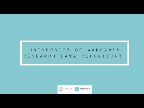 Depositing research data in the University of Warsaw’s institutional repository