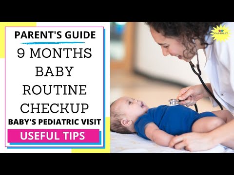 9 Months old baby routine checkup with pediatrician