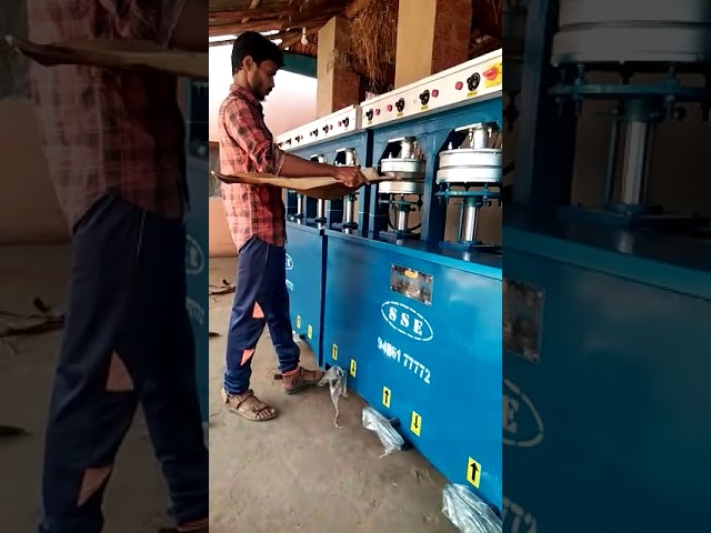 Semi Automatic Areca Plate Making Machine - 3 DIE Arecanut Leaf Plate ...