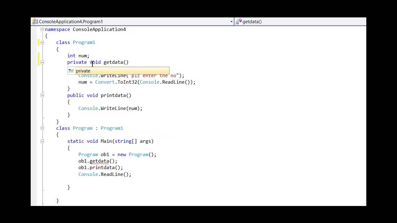 learn c sharp access specifiers - tutorial 1.5
