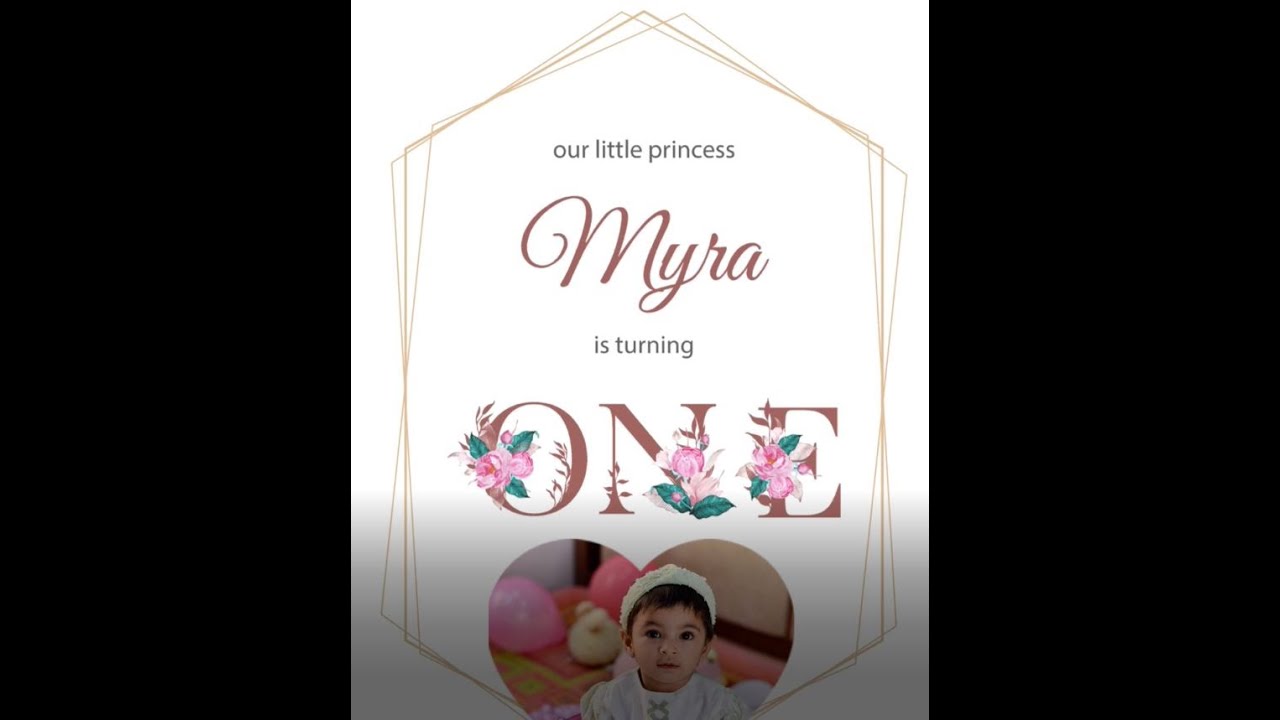 Myra First Birthday Invitation Card || Forever || Memories|| Jai Guru Ji.