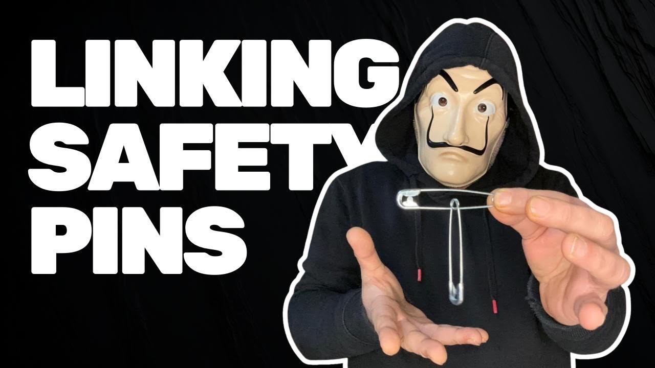 Linking Safety Pins: Magic Trick Tutorial 🪄🧷 #tricks #magic #magictricks #tutorial