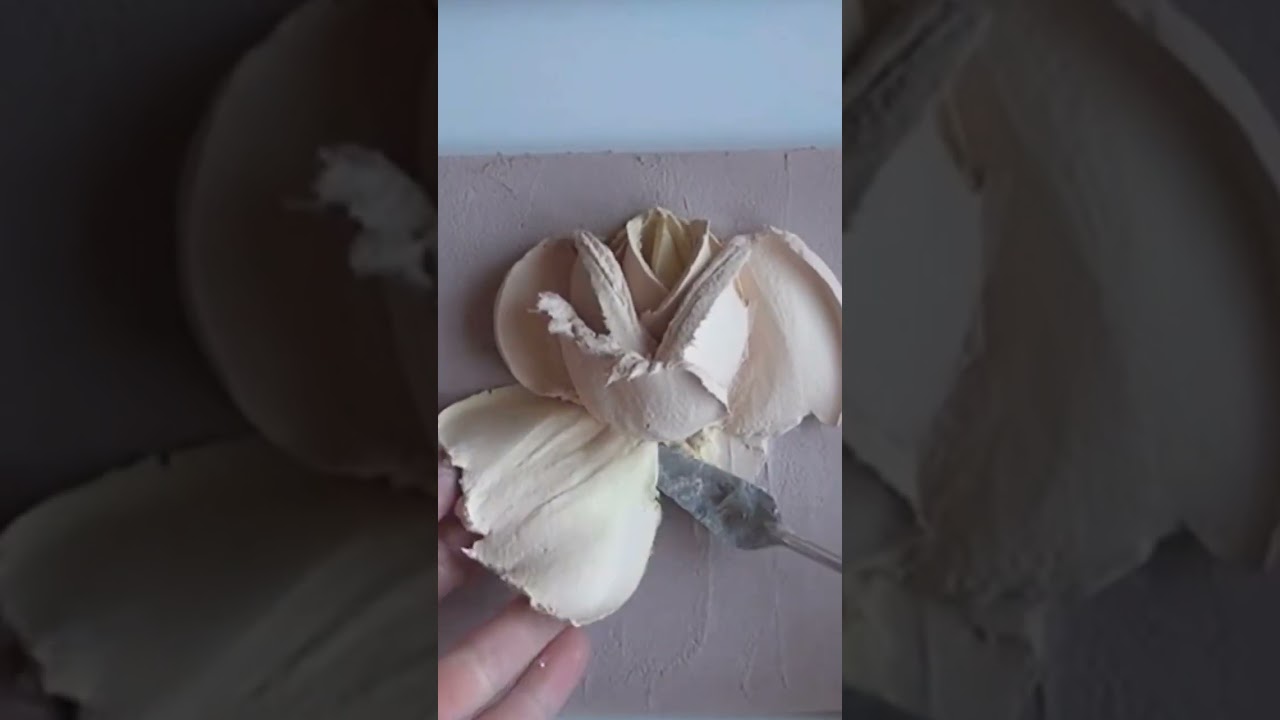 Rose from decorative plaster #sculpturalpainting