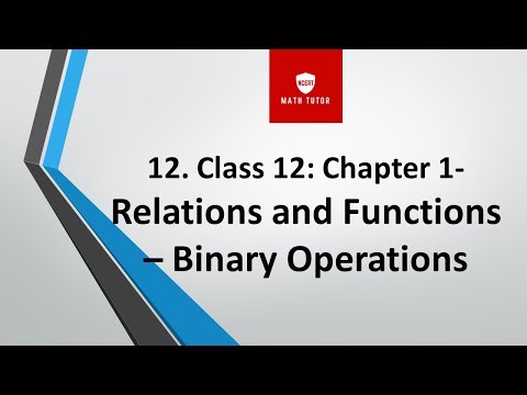 12. Class 12 maths/Chapter 1 Relations and Functions/Binary Operations in English/2nd puc maths