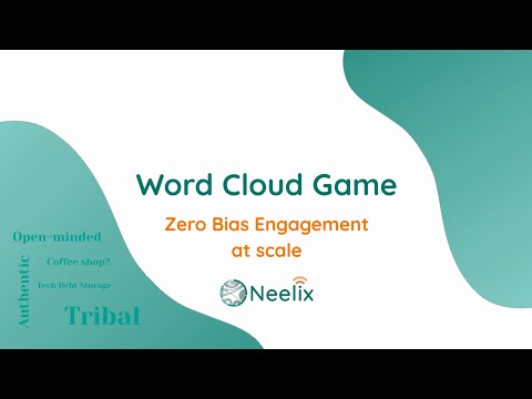 Word cloud game for zero bias employee engagement