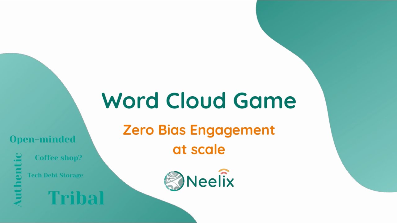Word cloud game for zero bias employee engagement