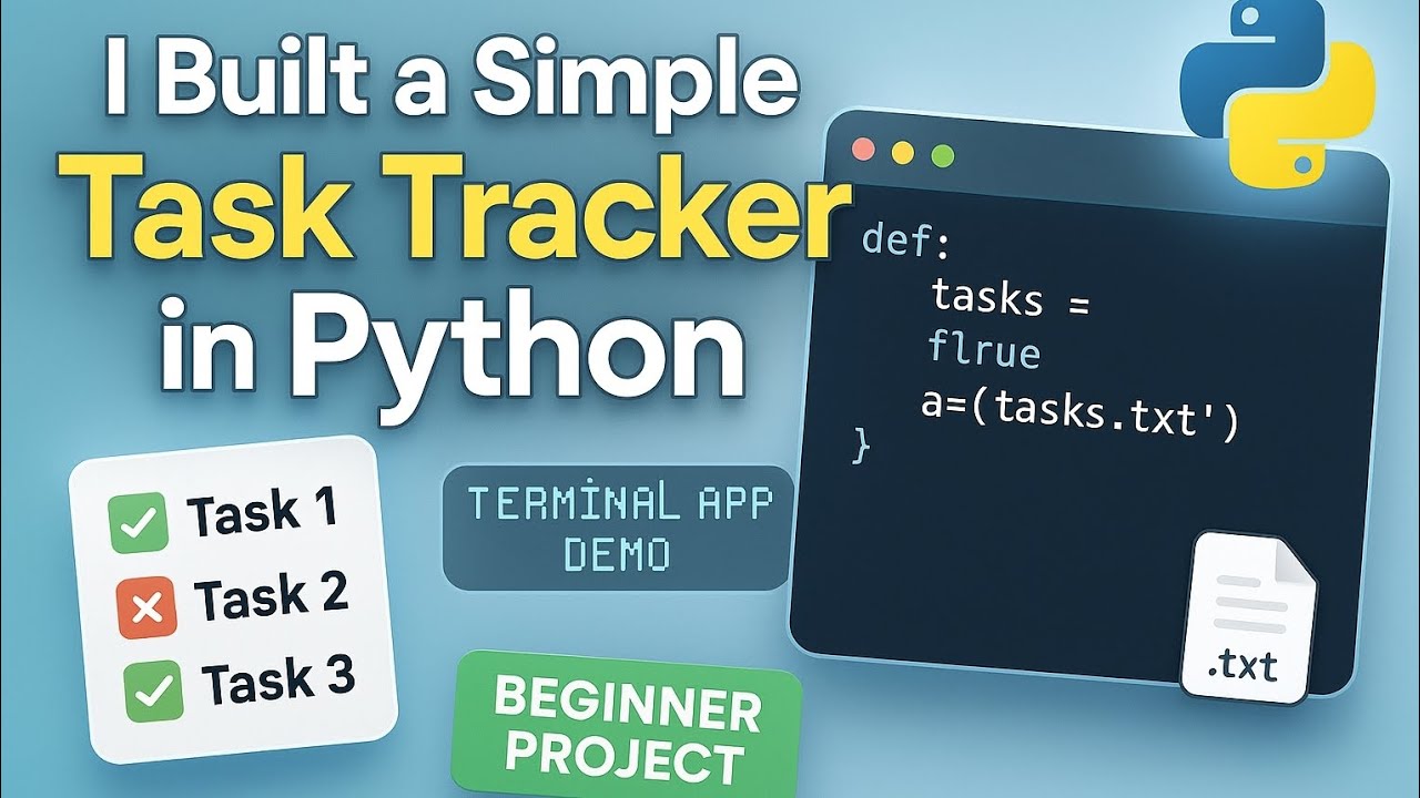 I Built a Simple Task Tracker in Python Using My Phone! #filehandling #pythonprojects