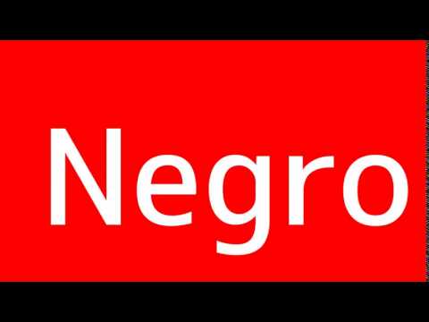 How to say Black in Spanish