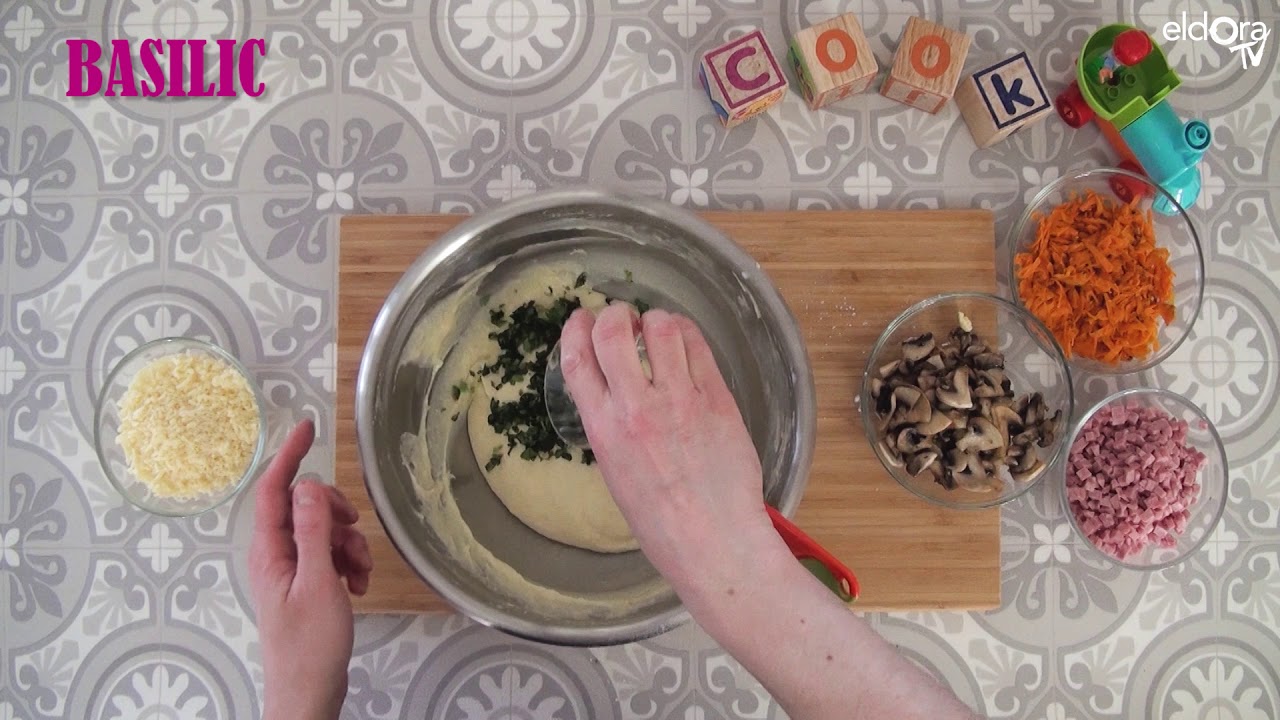 Muffins au jambon et petits légumes