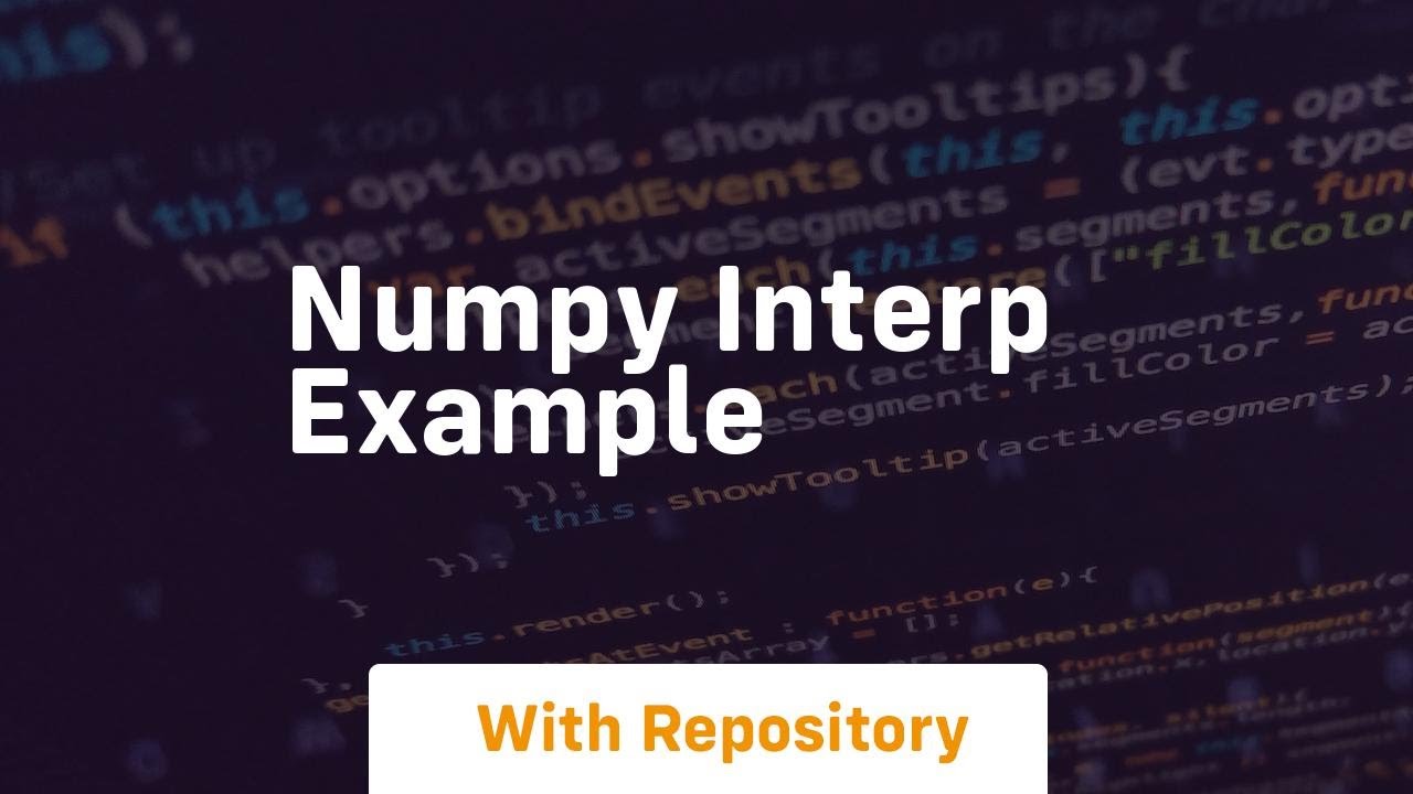 numpy interp example