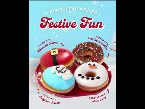 'Tis the season for holiday doughnuts at Krispy Kreme! ☃️ 