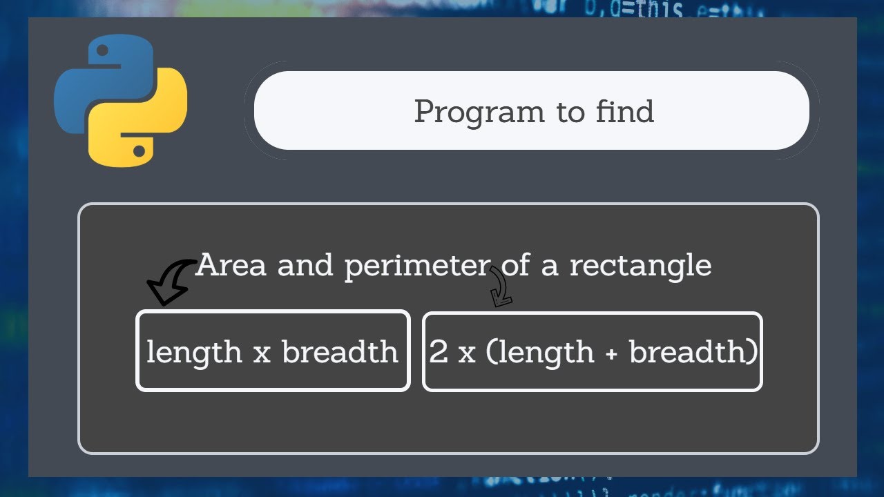 Python program to find area and perimeter of a rectangle | python programming | #python #python_code