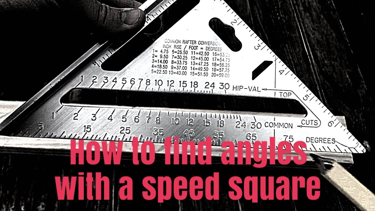 How to find angles with a speed square