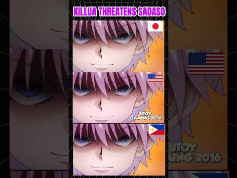 Killua Threatens Sadaso in Different Languages(Japanese,English,Filipino)Dub
