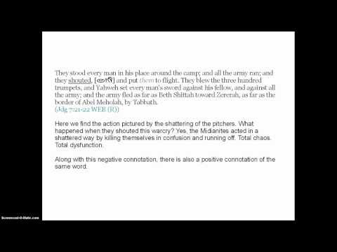 Hebrew Words Revealed-Evil, Shout