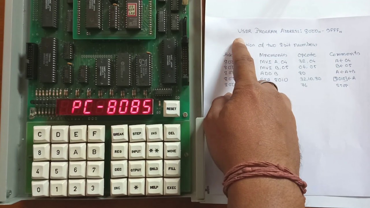 Microprocessor Lab #1: Intel 8085 Programming Lab