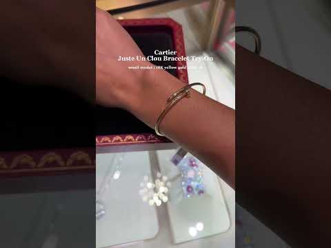 Cartier Juste Un Clou Small Bracelet Try On & Love Ring Sizes #cartierjusteunclou #cartierlovering