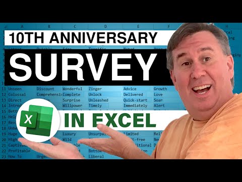 Excel - MrExcel Tenth Anniversary Survey - Episode 877.5