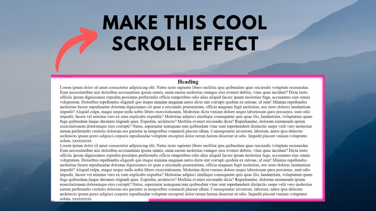 How to create this amazing scroll effect with css and javascript
