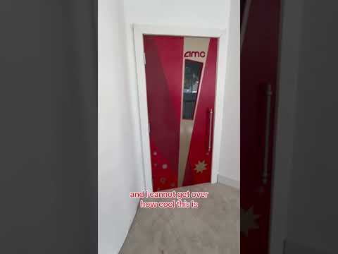 Rare and vintage AMC movie theater door I installed #amc #hometheater