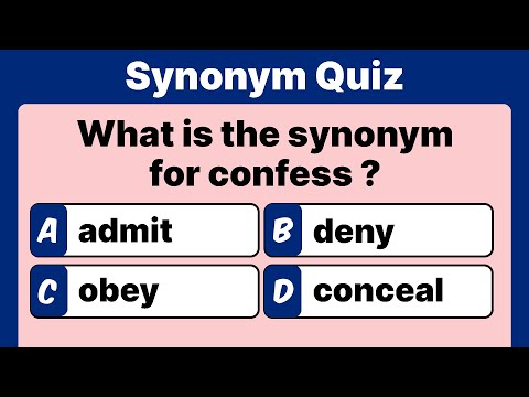Synonym Quiz | English Grammar | Can you answer all?