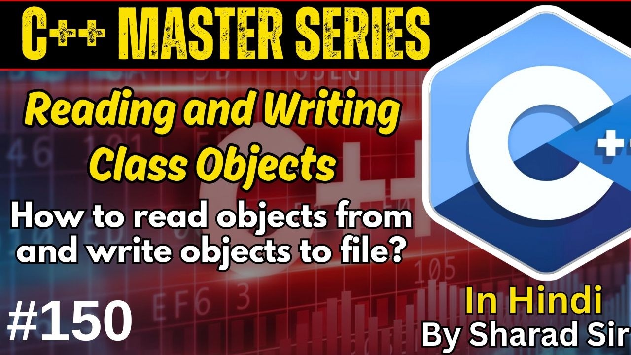 #150 Read & Write Object in C++ | How to read objects from and write objects to file? | Tpoint Tech