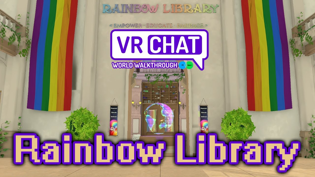 Rainbow Library - VRChat World Walkthrough