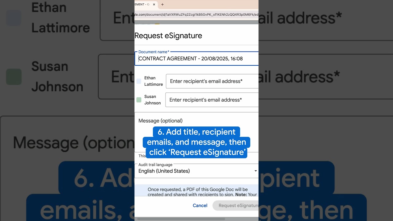 Create, request signatures, and sign documents with eSignatures in Google Docs. 🖋️ #Shorts