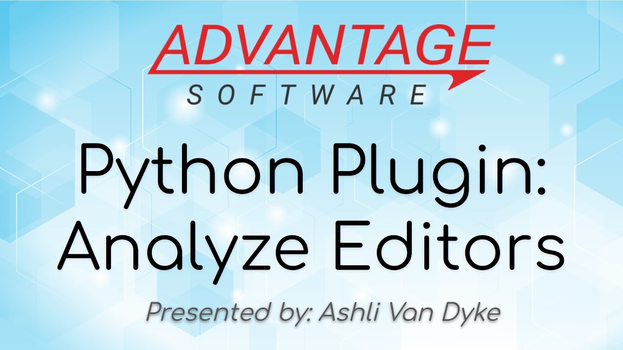 Python Plugin: Analyze Editors