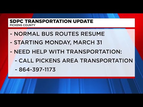 School District of Pickens County to return to normal bus routes