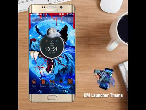 wild wolf theme blue blood drops wallpaper