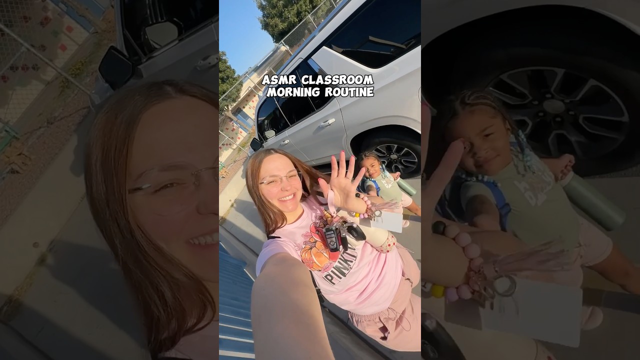 ASMR Classroom Morning Routine ✨🩵 #kindergartenteacher #asmr #morningroutine #teacher