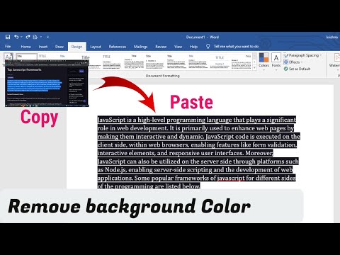 How to remove Background color of text in Word || All possible methods