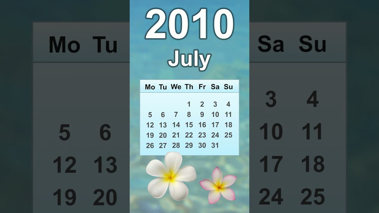 July 2010 Calendar