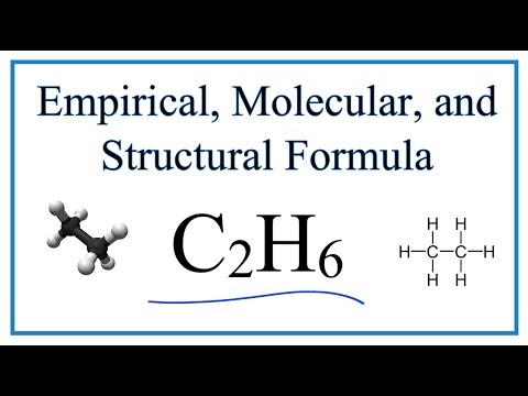 How to Write the Empirical, Structural, & Molecular Formula C2H6 (Ethane)